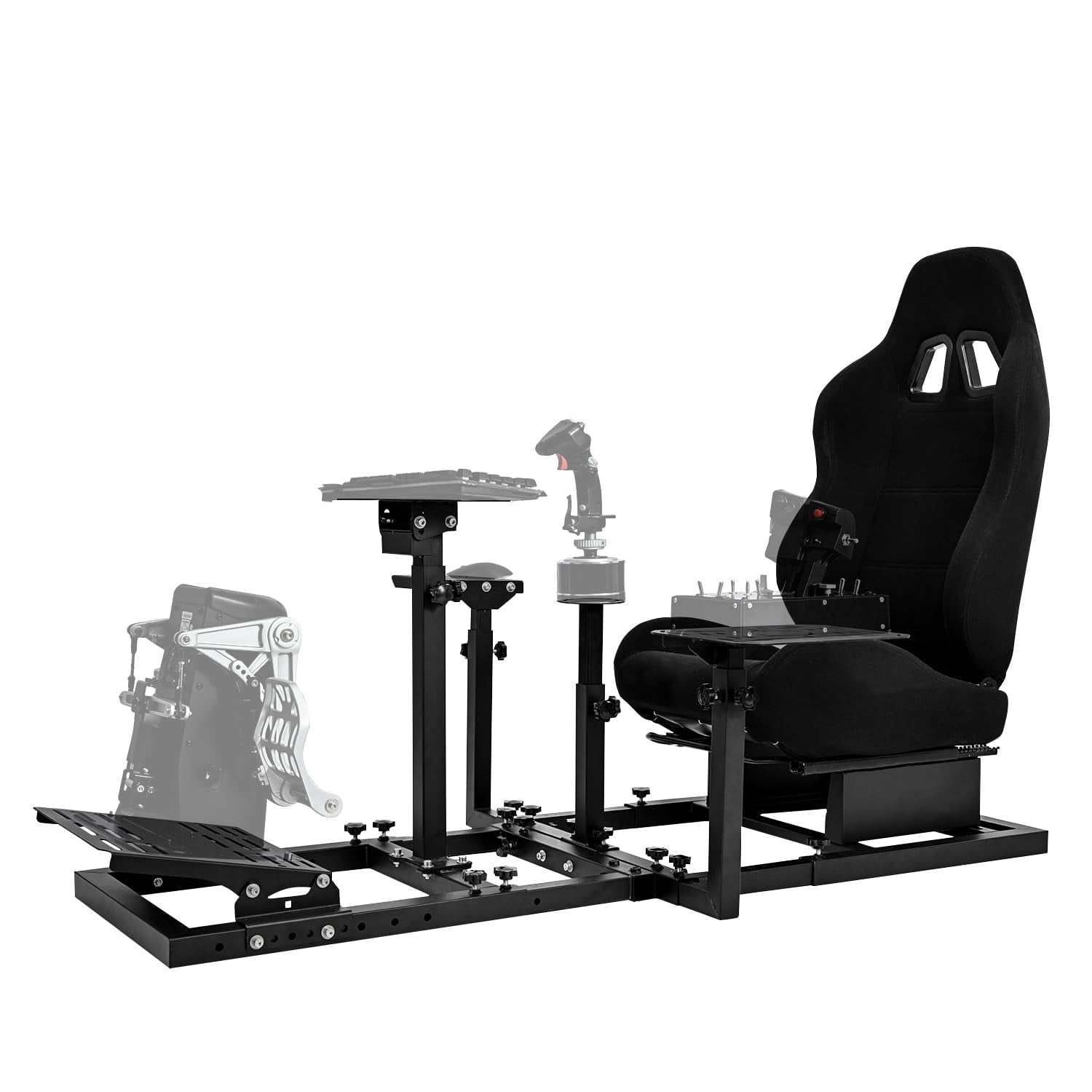 Supllueer Racing Flight Sim Cockpit with Seat Fit Thrustmaster Hotas ...