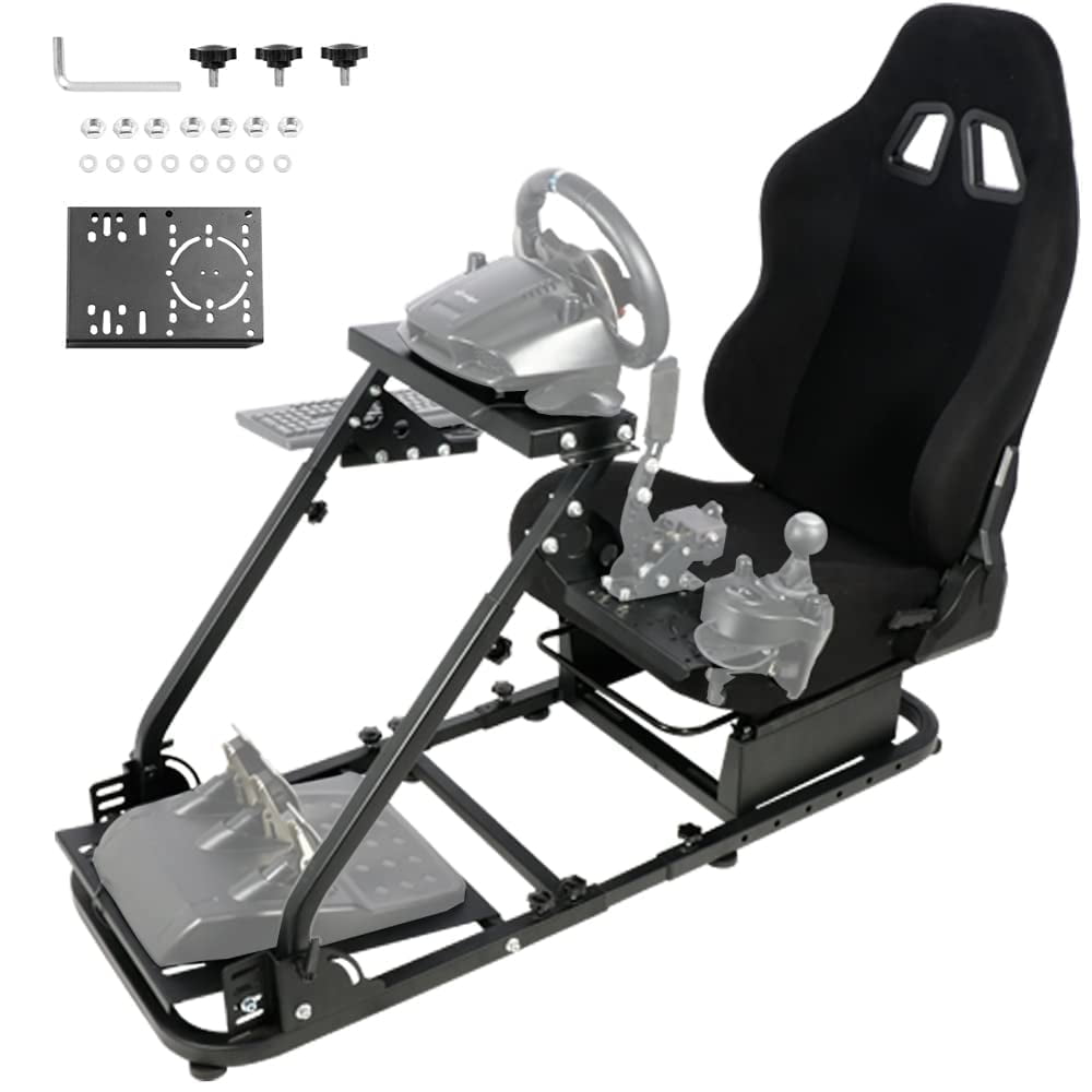 Supllueer Racing Game Flight Simulator Cockpit with Seat Fit Logitech ...
