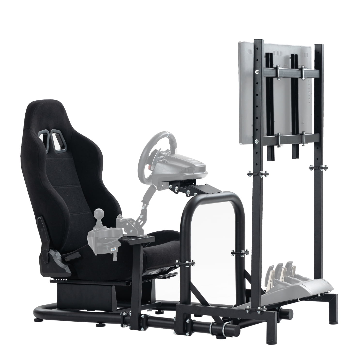 Supllueer Racing Gaming Simulator Cockpit with Seat and Monitor Mount ...