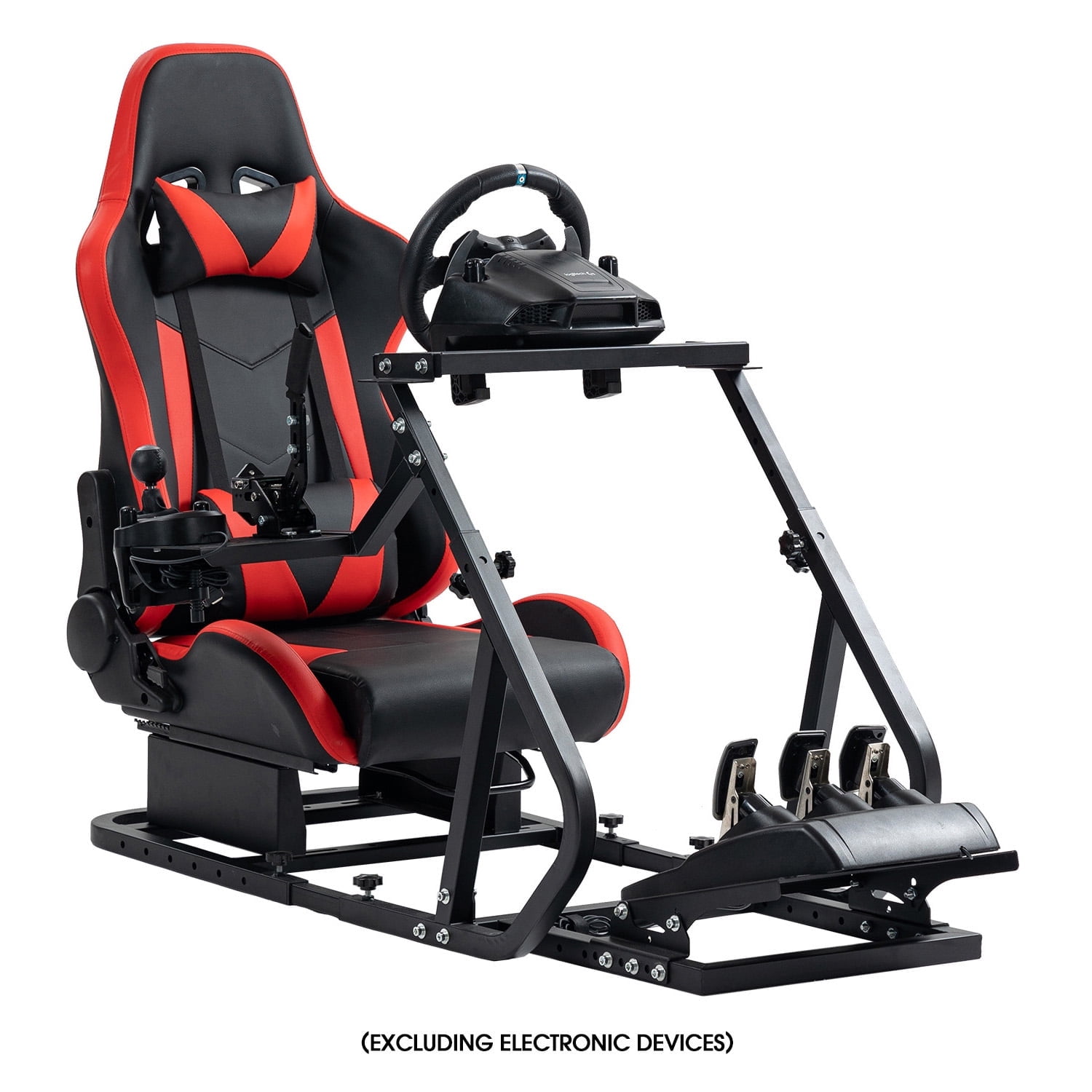 Supllueer Racing Sim Cockpit Adjustable With Red Seat Fit Logitech G29 ...