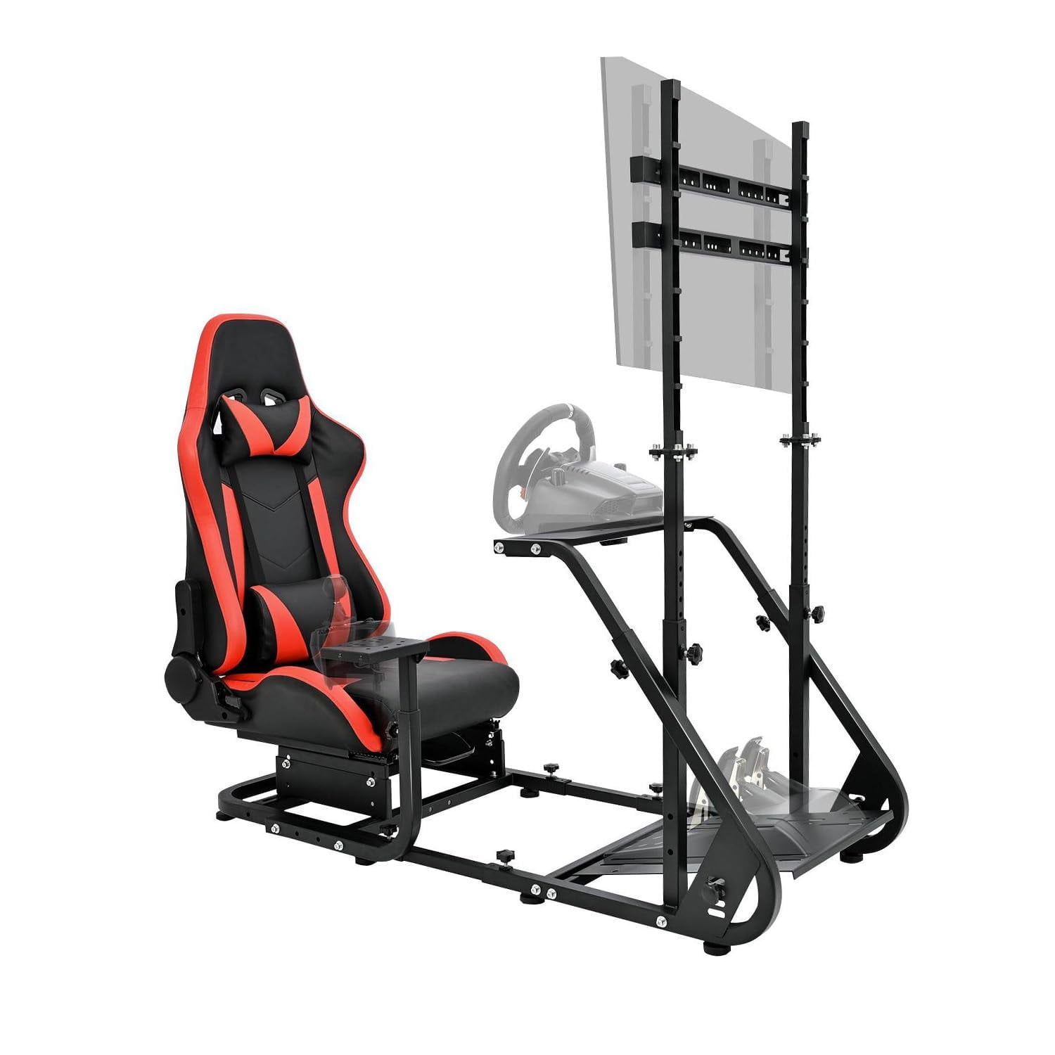 Supllueer Racing Sim Cockpit with Gaming Seat&Monitor Stand Fit ...