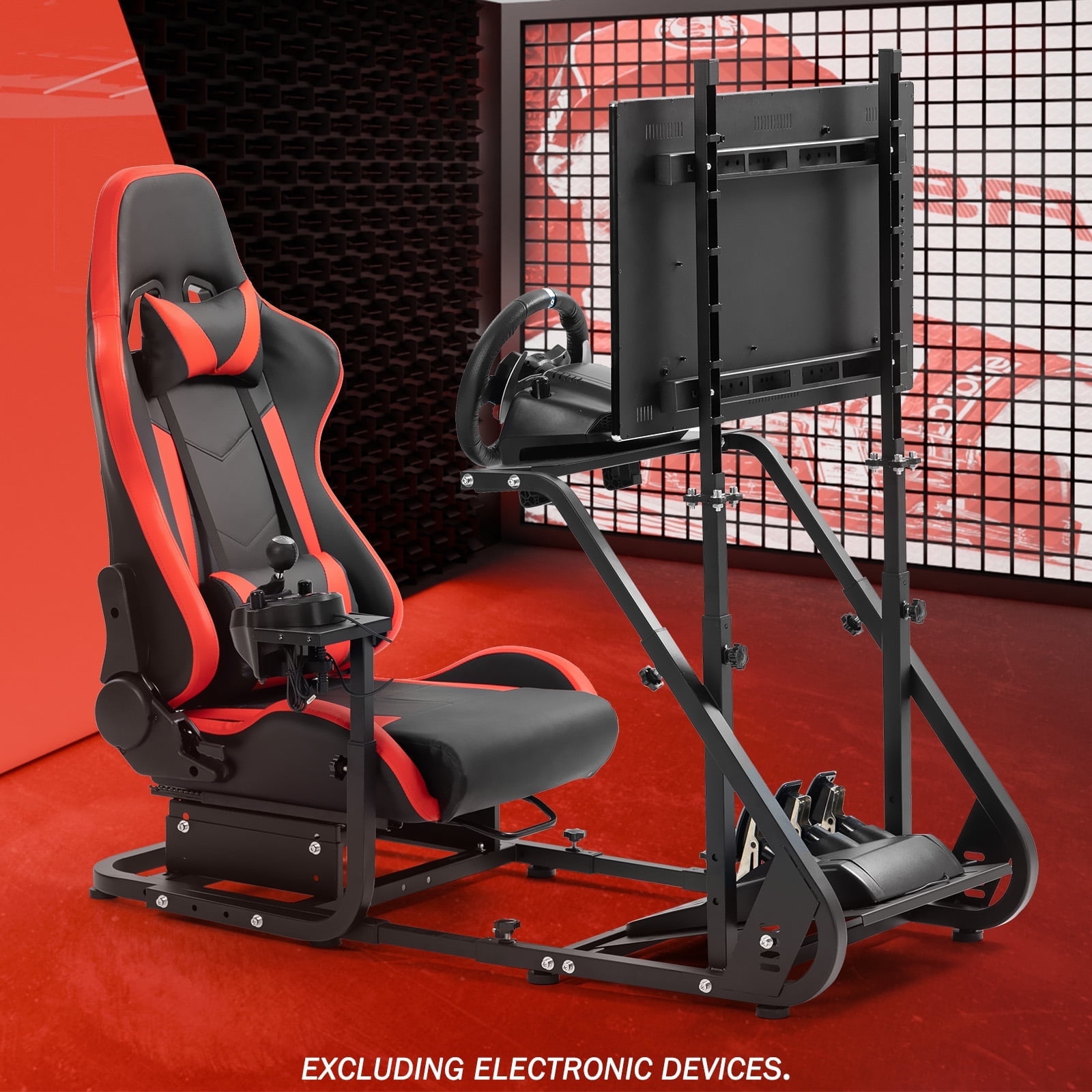 Supllueer Racing Sim Cockpit with Gaming Seat&Monitor Stand Fit ...