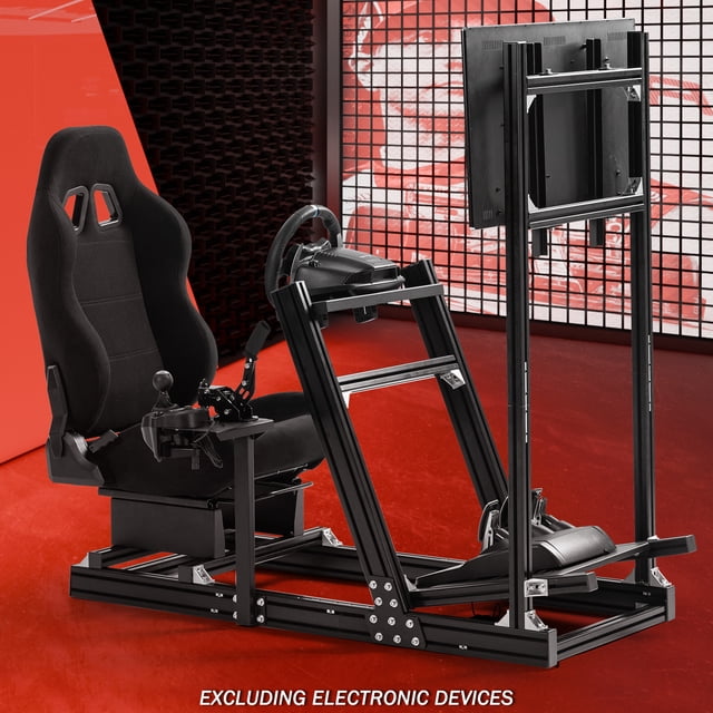 Supllueer 4080 Aluminum Racing Sim Cockpit with Monitor Stand & Seat ...