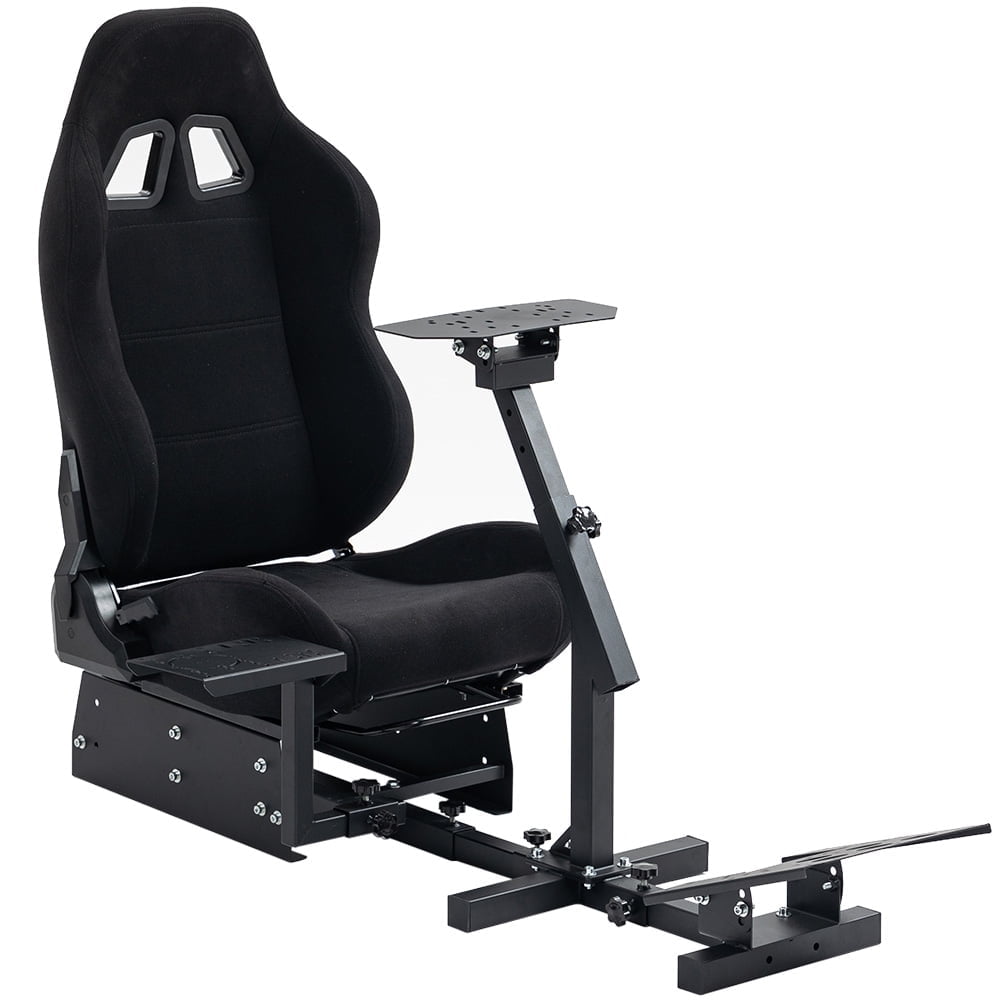 Supllueer Racing Simulator Cockpit Stand with Black Seat Fit Logitech ...
