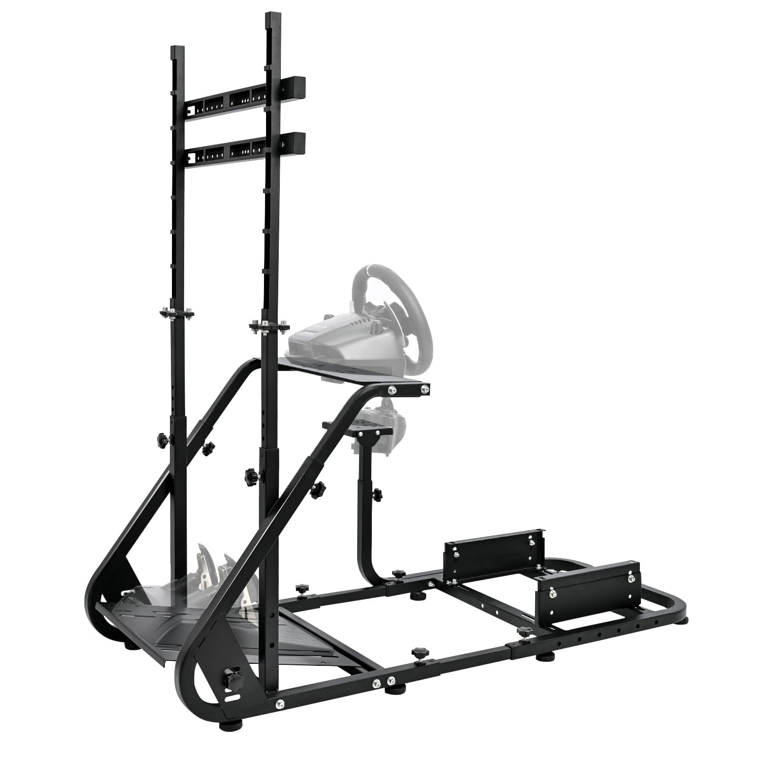 Supllueer Racing Simulator Cockpit Wheel Stand with Monitor Stand Fit ...