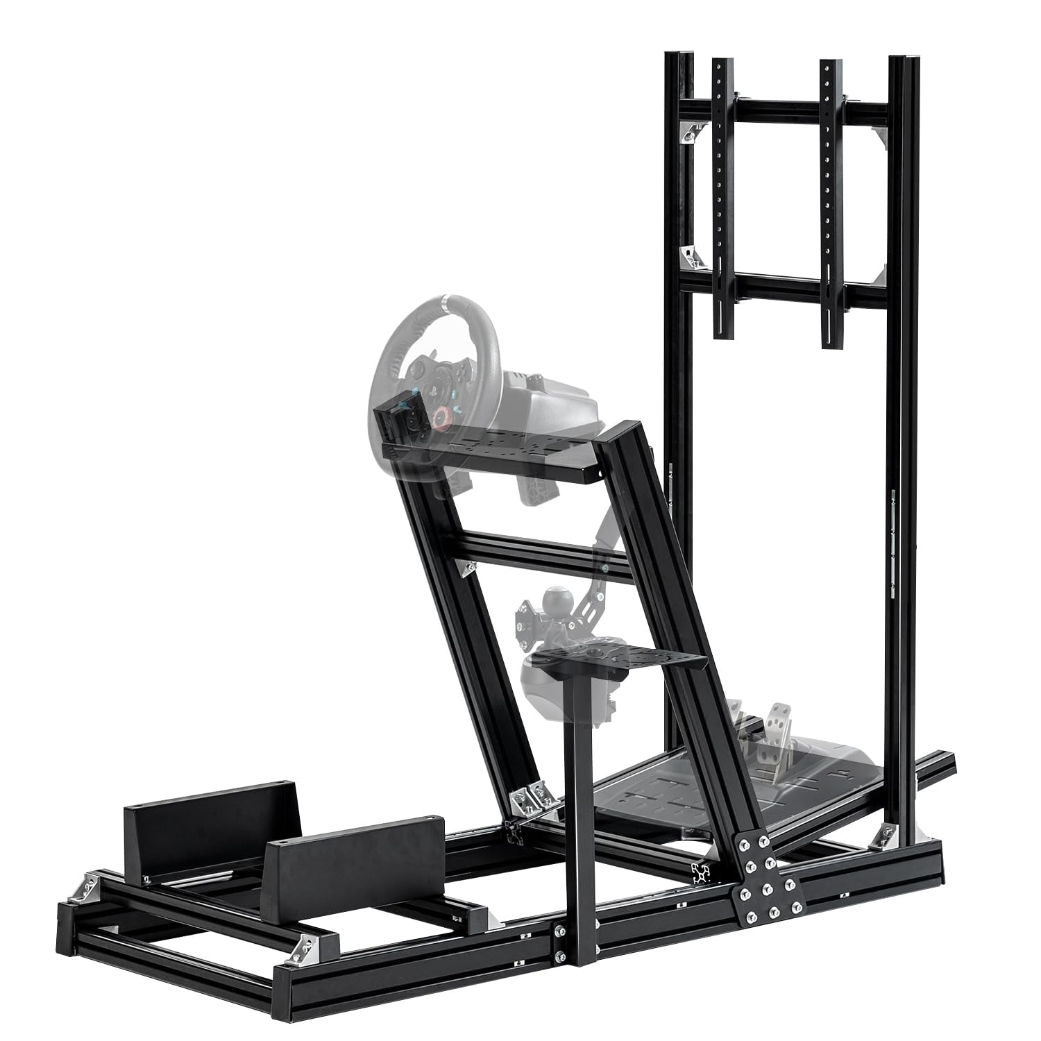 Supllueer Racing Simulator Cockpit with Display Bracket Fit Logitech ...