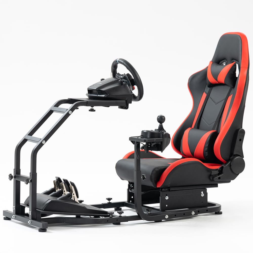 Supllueer Racing Simulator Cockpit with Gaming Seat Fit Logitech G920 ...