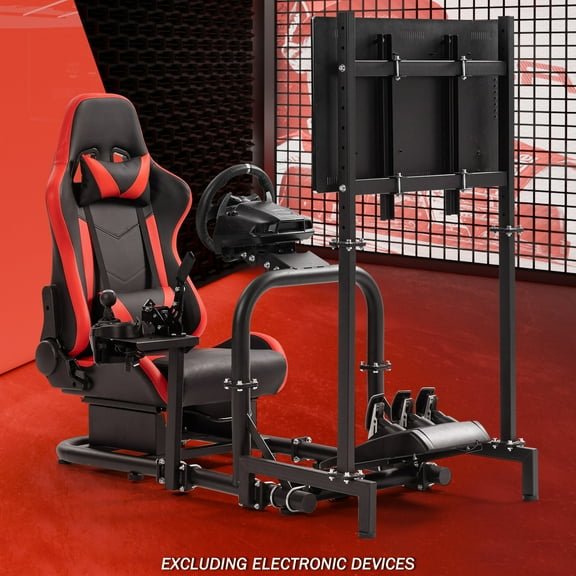 Marada Racing Simulator Cockpit With Seat & Triple Monitor Stand Fit ...