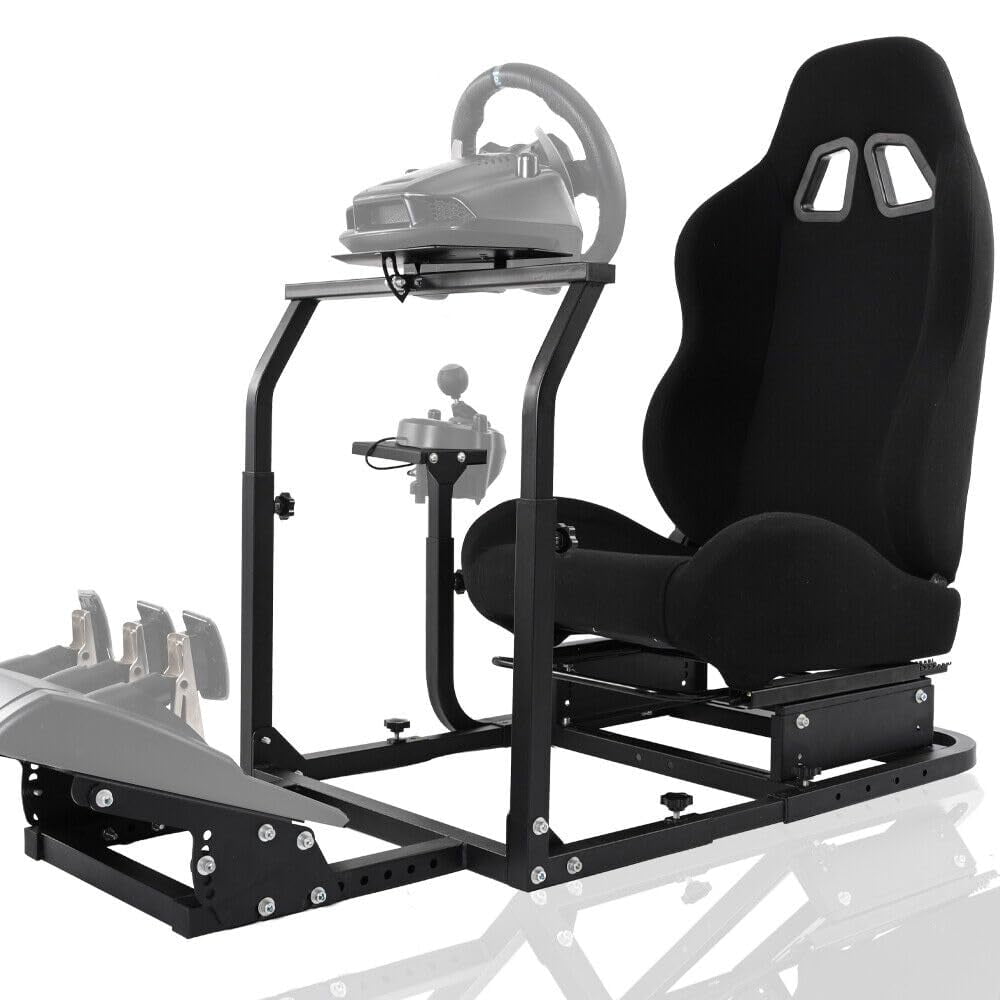 Supllueer Stable Racing Sim Cockpit with Seat Fit Logitech GPRO G29 ...