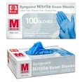 Supmedic Blue Nitrile Exam Gloves, Latex-Free, Powder-Free, Non-Sterile, Food-Safe, 100Pcs ...