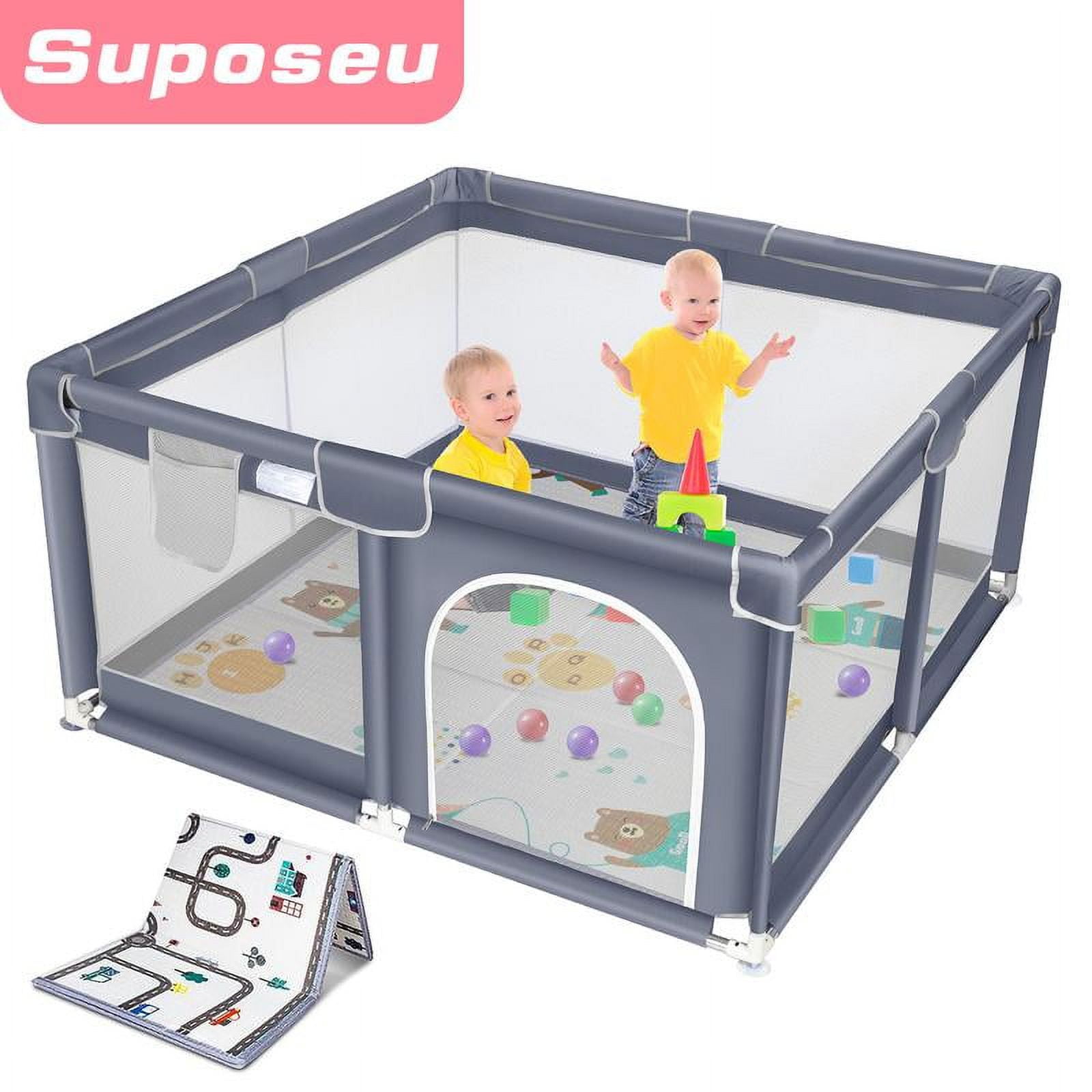 Suposeu Baby Playpen, Large Indoor and Outdoor Playard, Play Pens for ...