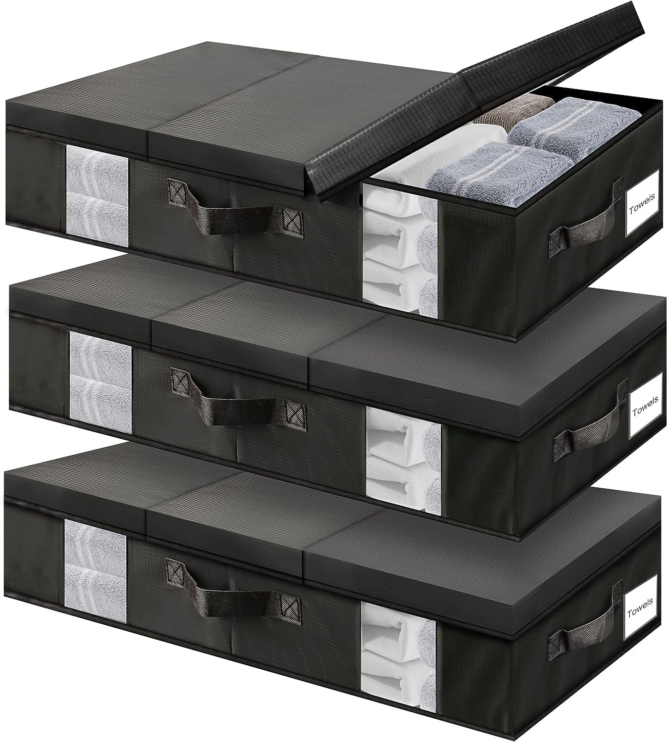 Supowin UnderBed Storage Containers 3 Pack, Large Under Bed Storage ...