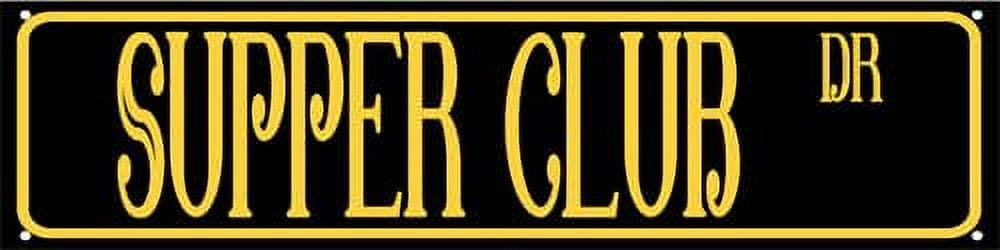Supper Club Dr Street Metal Tin Signs,Funny Wall Decor Novelty Sign For ...