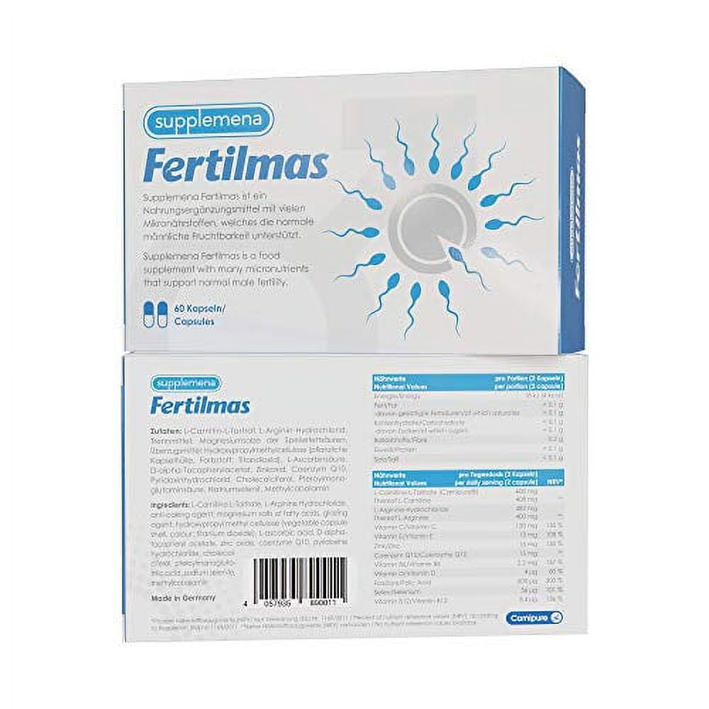 Supplemena Fertilmas Male Fertility Supplement - 2 Month Supply - 2x 60 ...