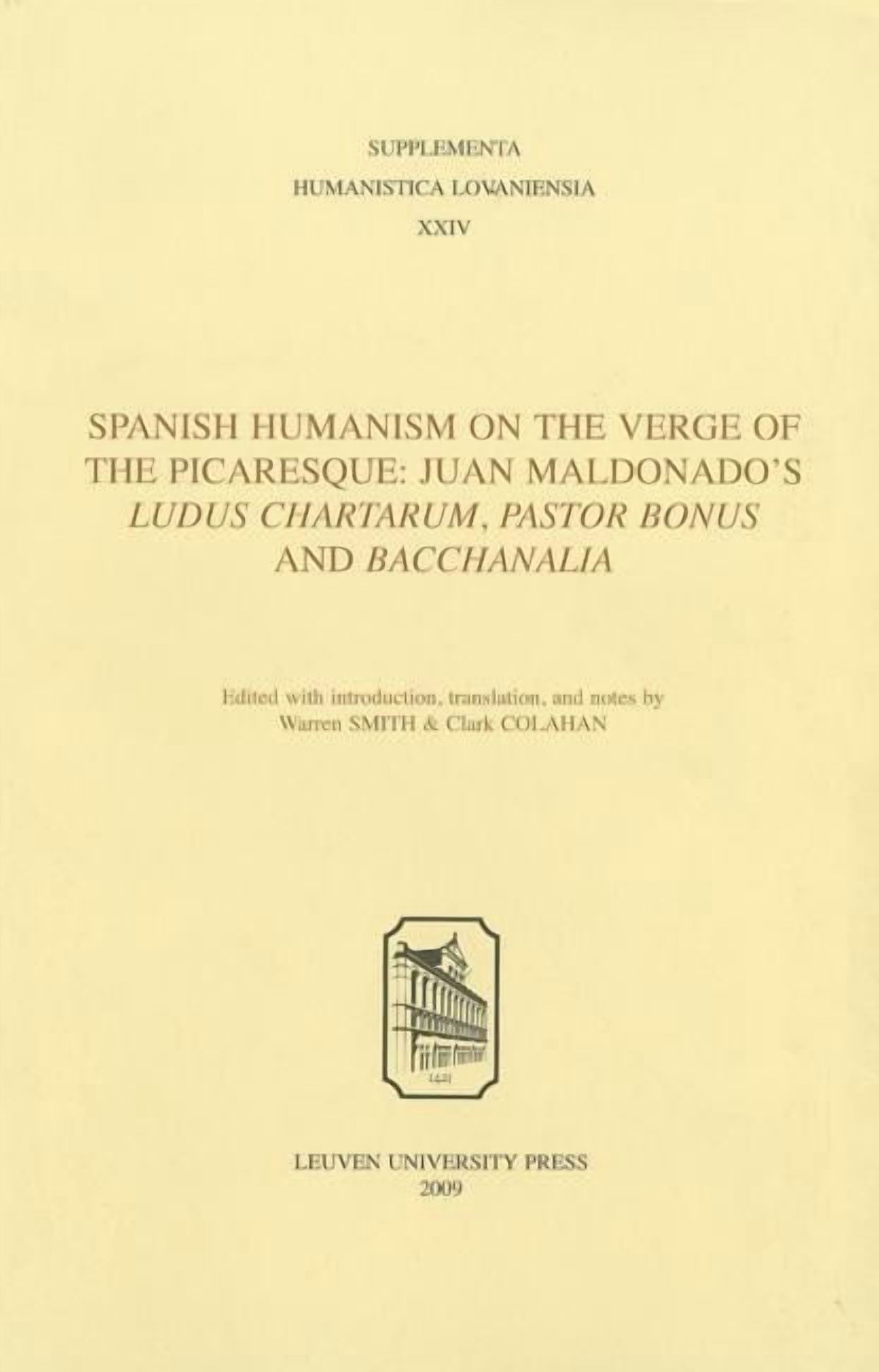 Supplementa Humanistica Lovaniensia Spanish Humanism on the Verge of ...