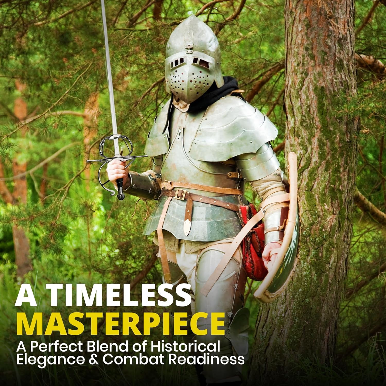 Supplies 37" Carbon Steel Shelby Officers Sword with Brass Guard, Wire ...