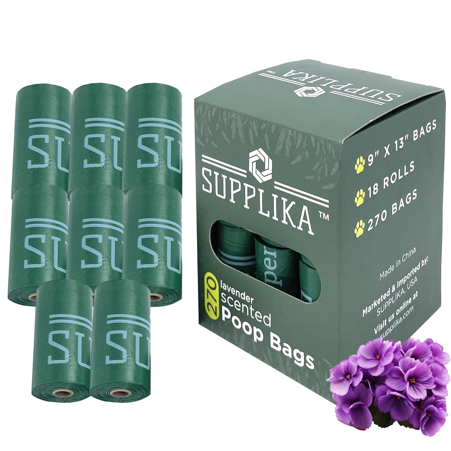 Supplika 270 Dog Poop Bags - Bio-degradable, Leak-Proof and Extra-Thick ...