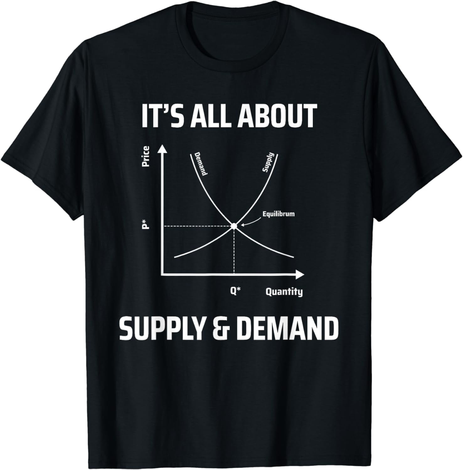 Supply And Demand Funny Economics Teacher & Economist T-Shirt - Walmart.com