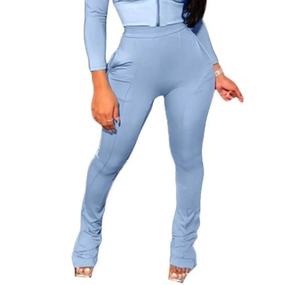 Supply Demand Women "Bag Talk" Solid Pants Light Blue - Walmart.com