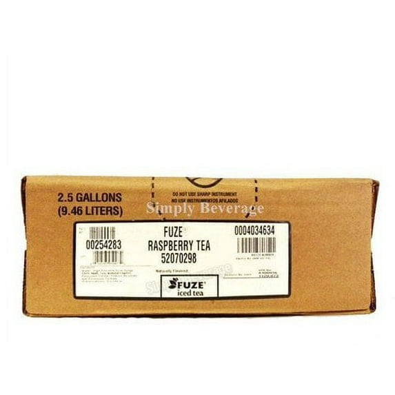 Fuze Raspberry Tea 2.5 gallon Bag in Box BIB syrup, 320 Fl Oz Pack of 1 ...