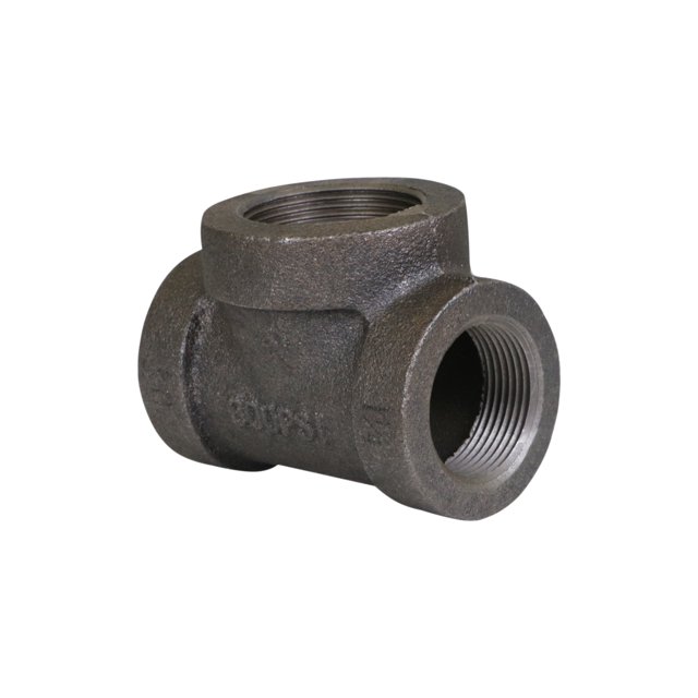 Supply Giant 1-1/2" x 1-1/4" x 1-1/2" BLack Pipe Fitting Reducing Tee ...