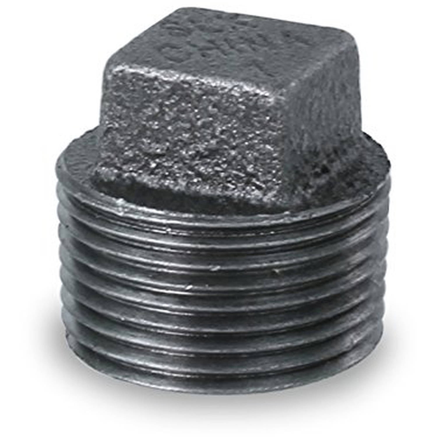 Supply Giant BMPL0180 Black Malleable Iron Plug with Square Head, 1/8 ...