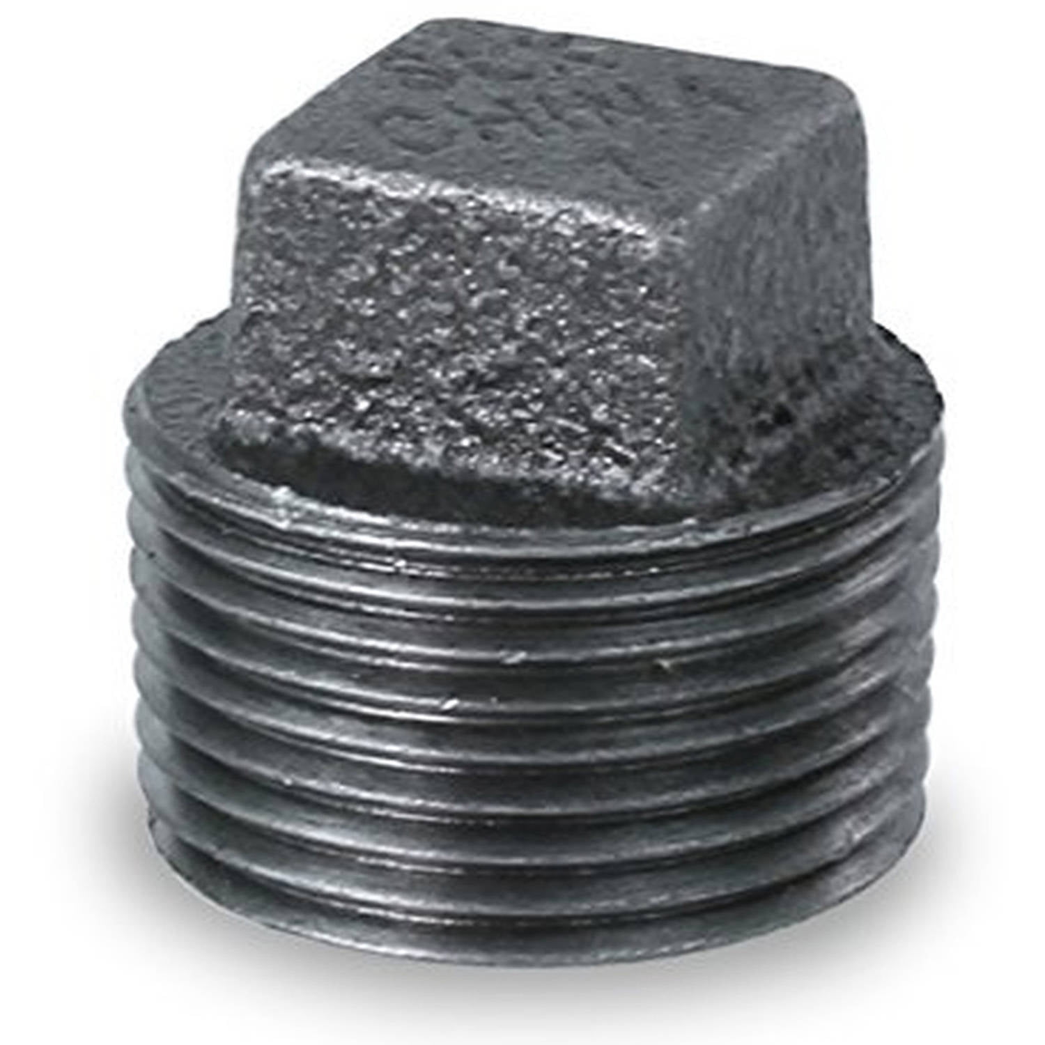 Supply Giant BMPL3000 Black Malleable Iron Plug with Square Head, 3 ...