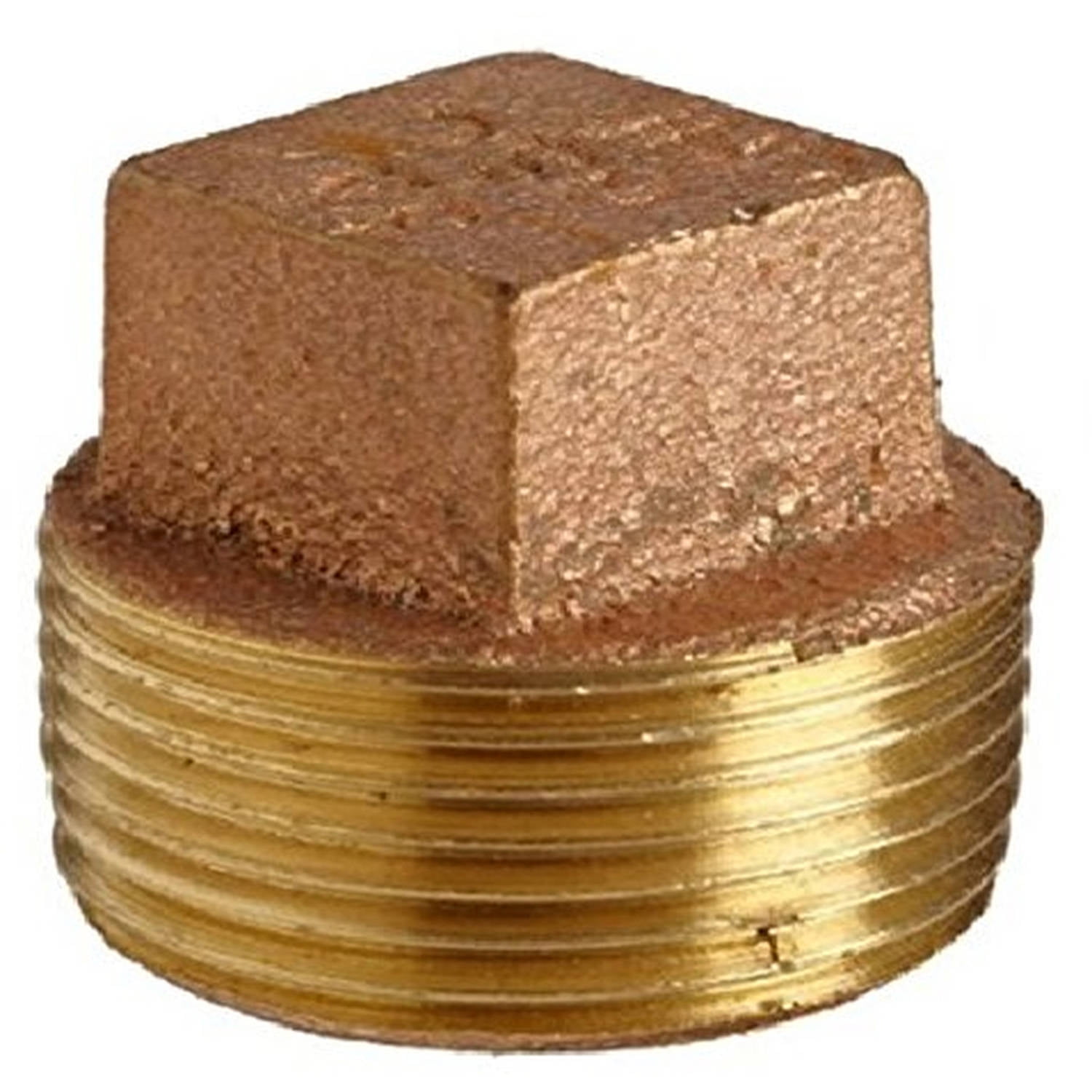 Supply Giant BRPL0100-NL 1" Brass Square Head Cored Plug, Lead Free ...