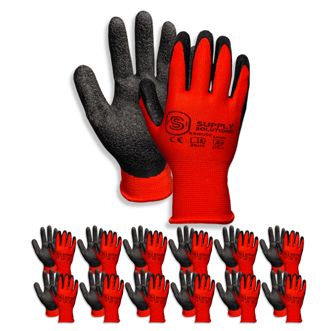 Supply Solutions 13 Gauge Polyester Shell with Latex Crinkle Palm ...