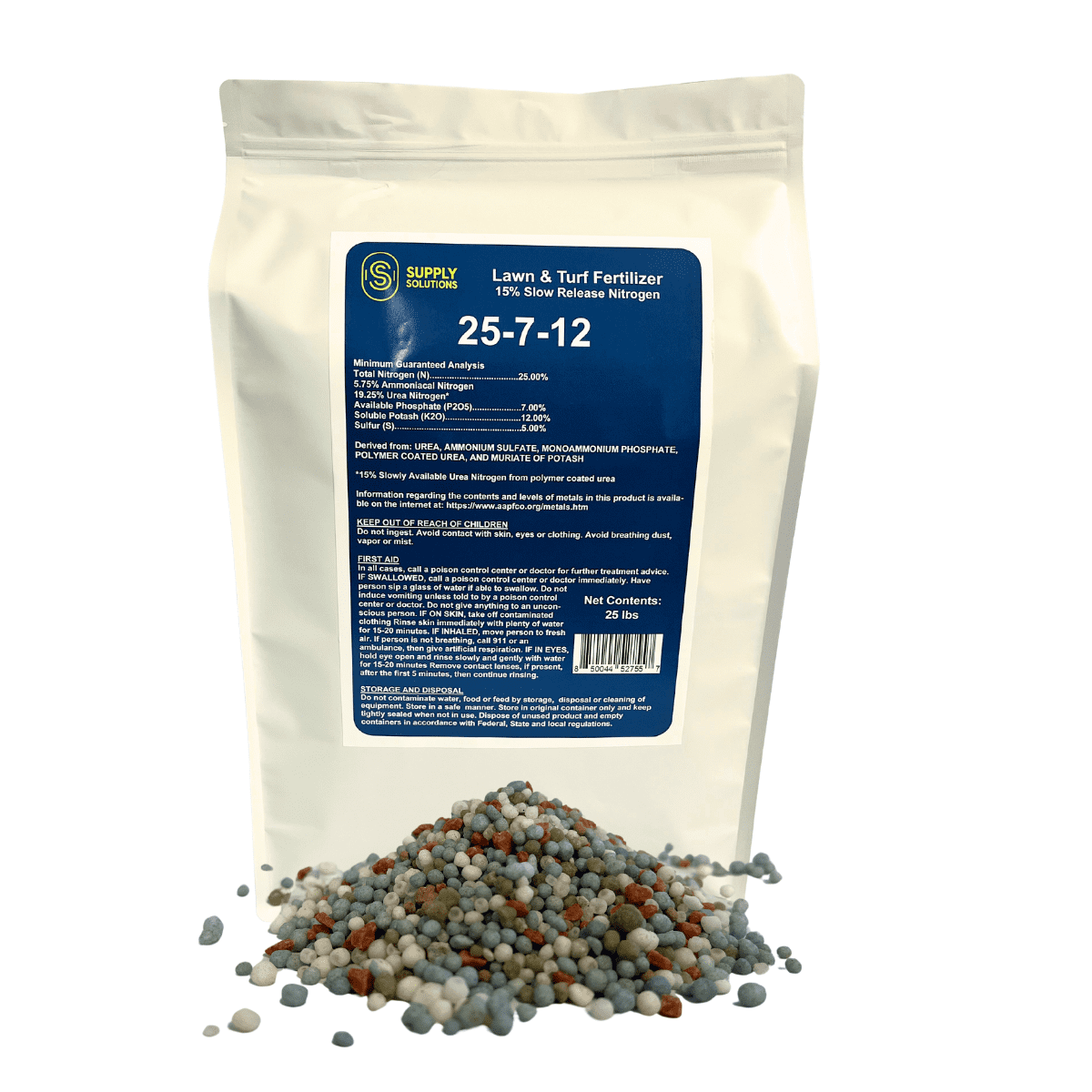 Supply Solutions 25-7-12 Lawn and Turf Fertilizer 15% Slow Release ...