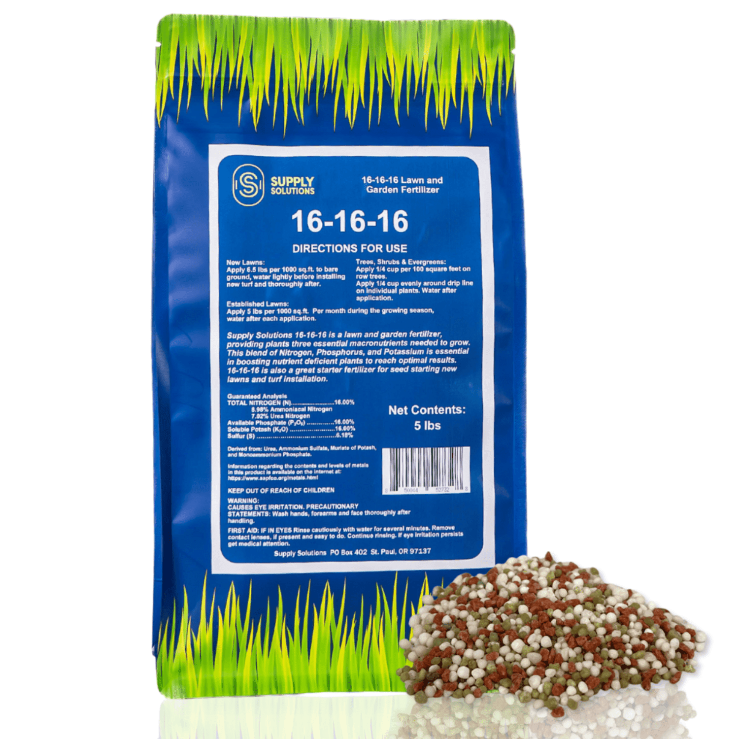 Supply Solutions, Lawn & Garden Fertilizer, 5 lbs, Complete 16-16-16 ...