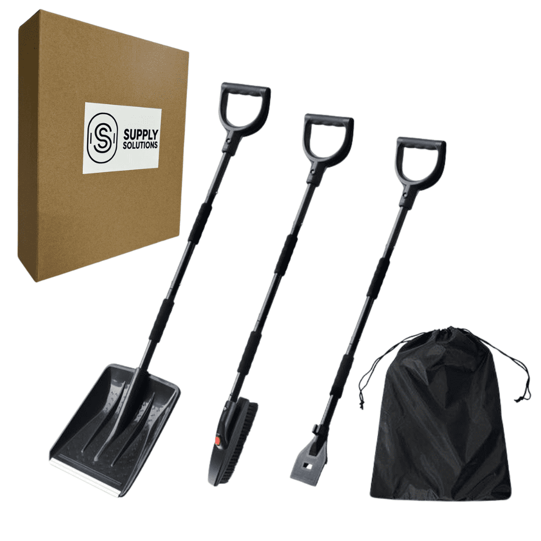 Supply Solutions Snow Shovel Ice Scraper with Snow Brush for SUV - Ice ...