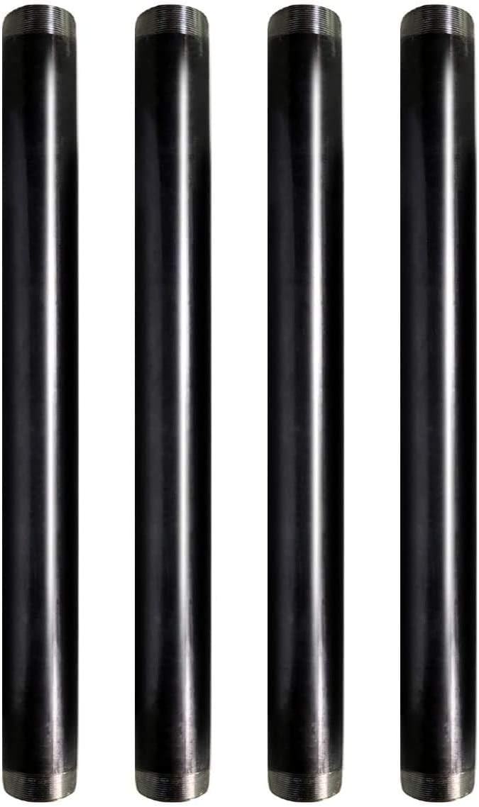 SupplyGiant 3/4 X 36 Inch Steel Black Pipe (4-Pack) - Heavy Duty ...