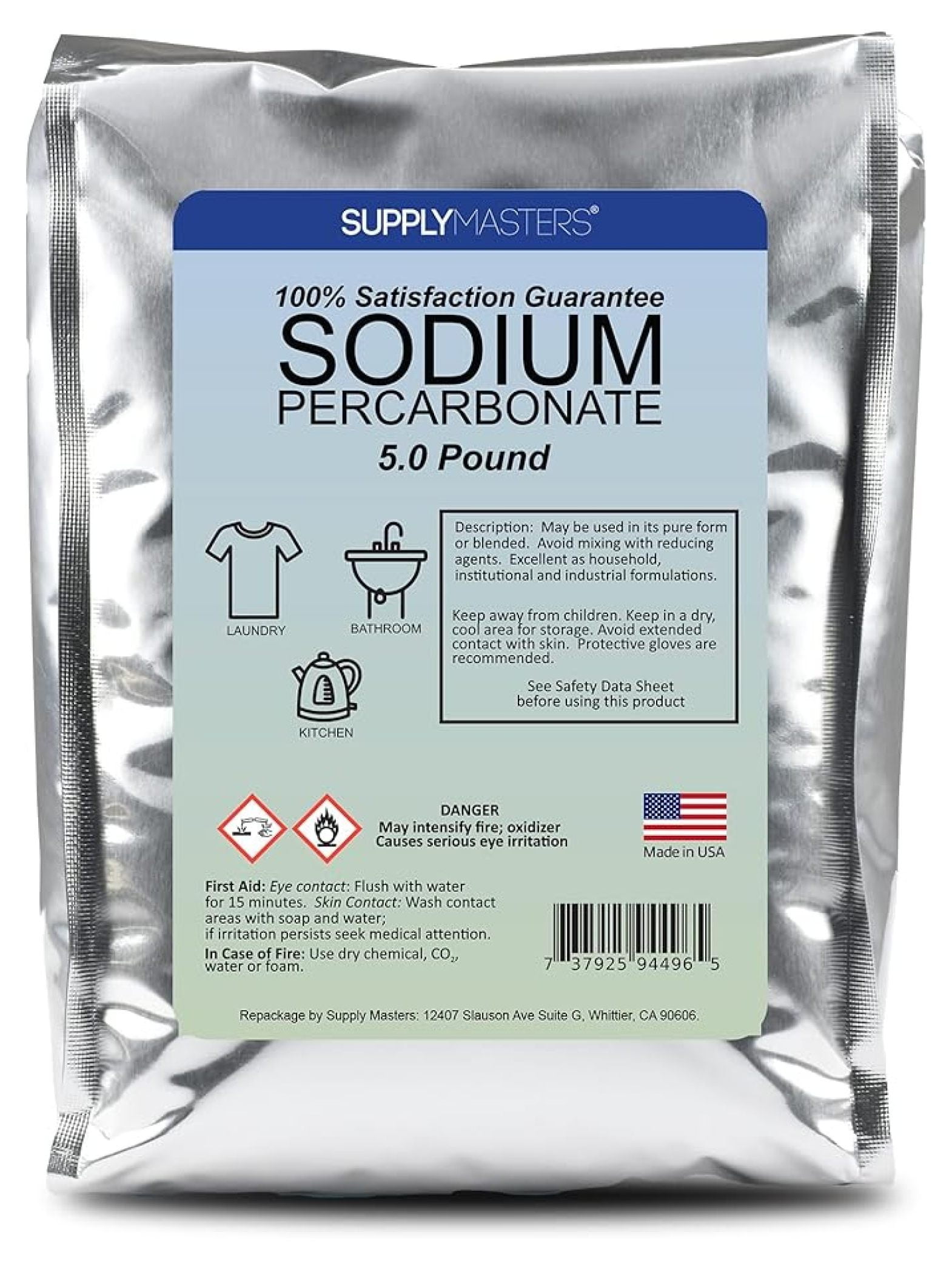 SupplyMasters Sodium Percarbonate Powder 5 lbs Pack - Oxygen Source ...