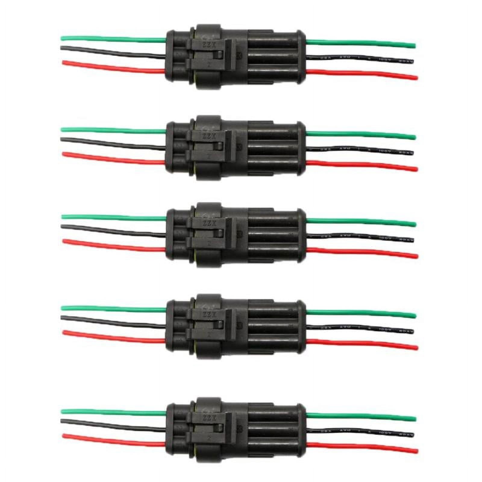 Support 3 Pin Way Car Auto Waterproof Electrical Connector Plug Socket ...