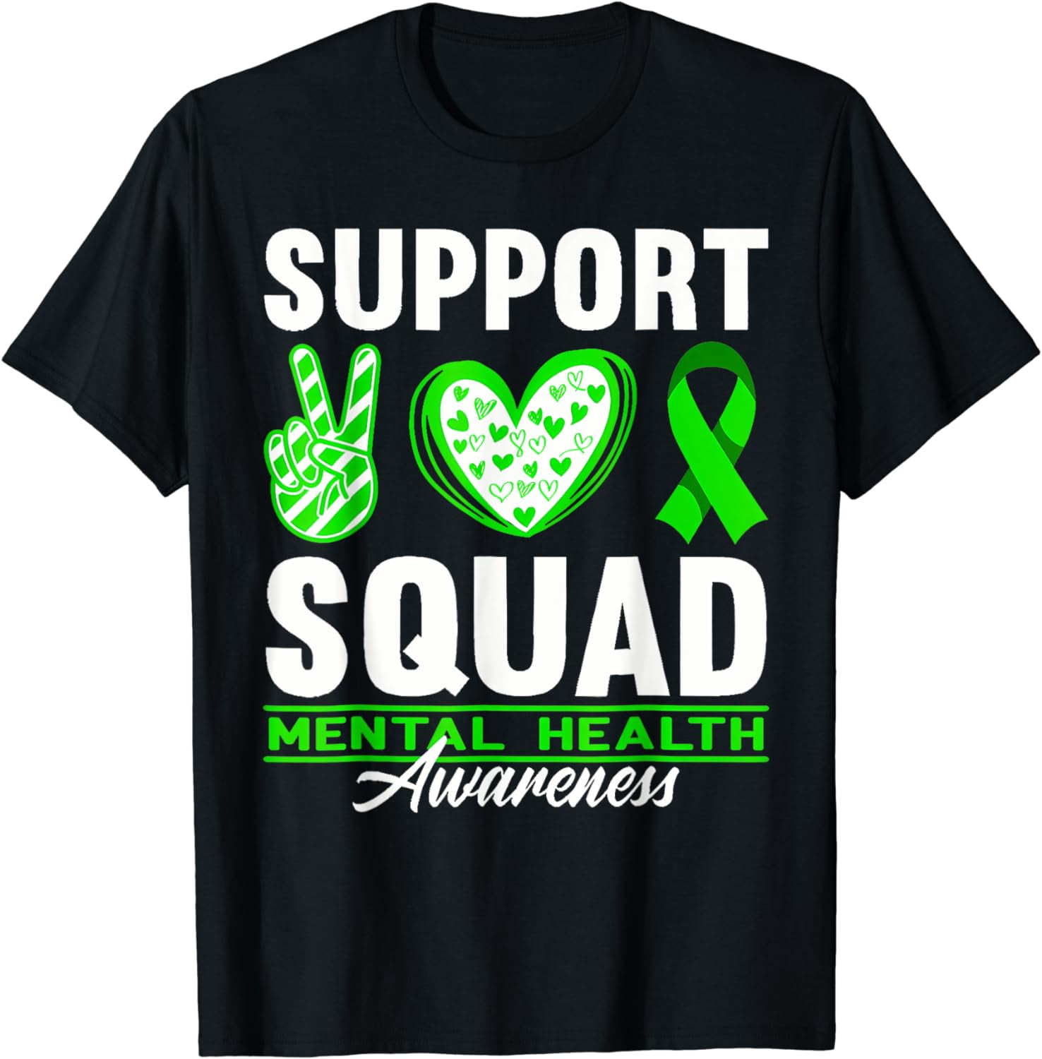 Support Awareness Squad I Depression & Mental Health T-Shirt - Walmart.com