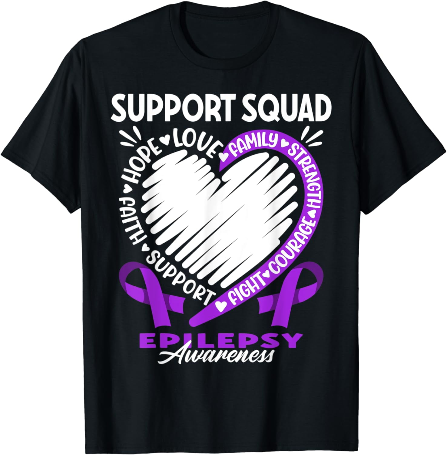 Support Awareness Squad I Epileptic Seizures Epilepsy T-Shirt - Walmart.com