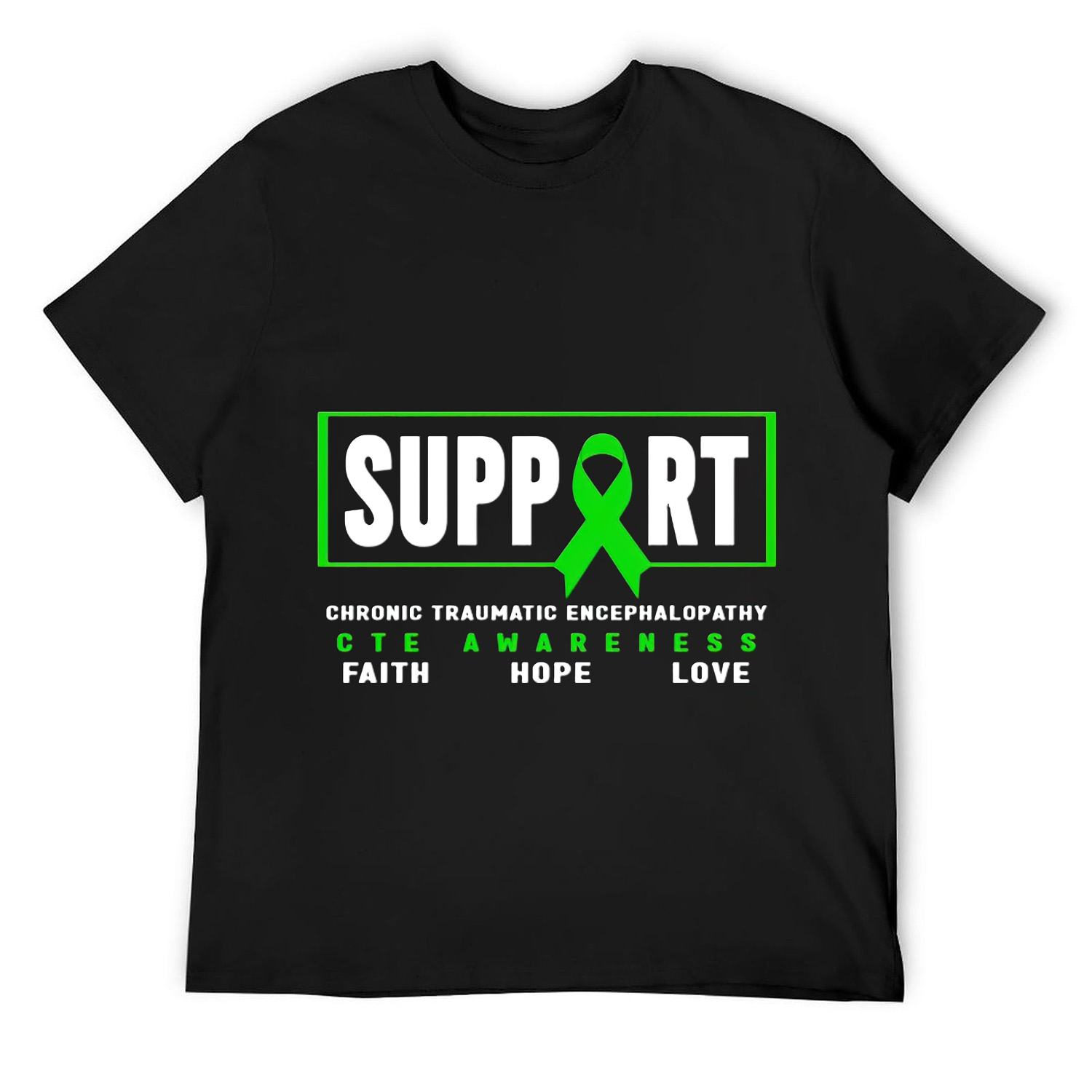 Support Chronic Traumatic Encephalopathy - CTE Awareness Short Sleeve T ...