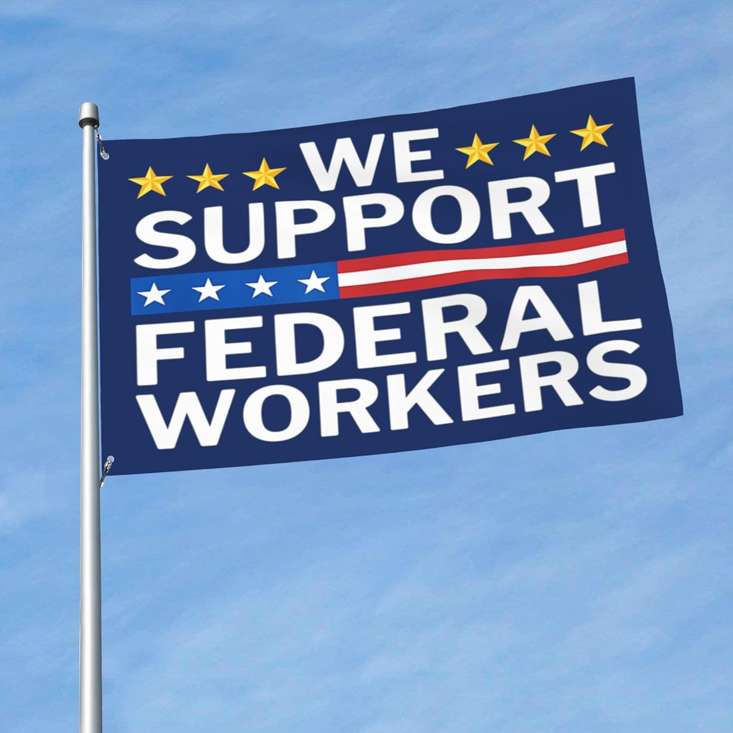 Support Federal Workers Flag 3x5 Anti-Resist Hate Resist Racism Fascism ...