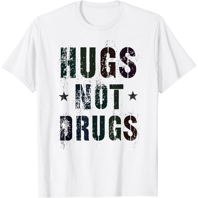 Support HUGS NOT DRUGS NA Clean Family Narcotics Recovery AA T-Shirt ...