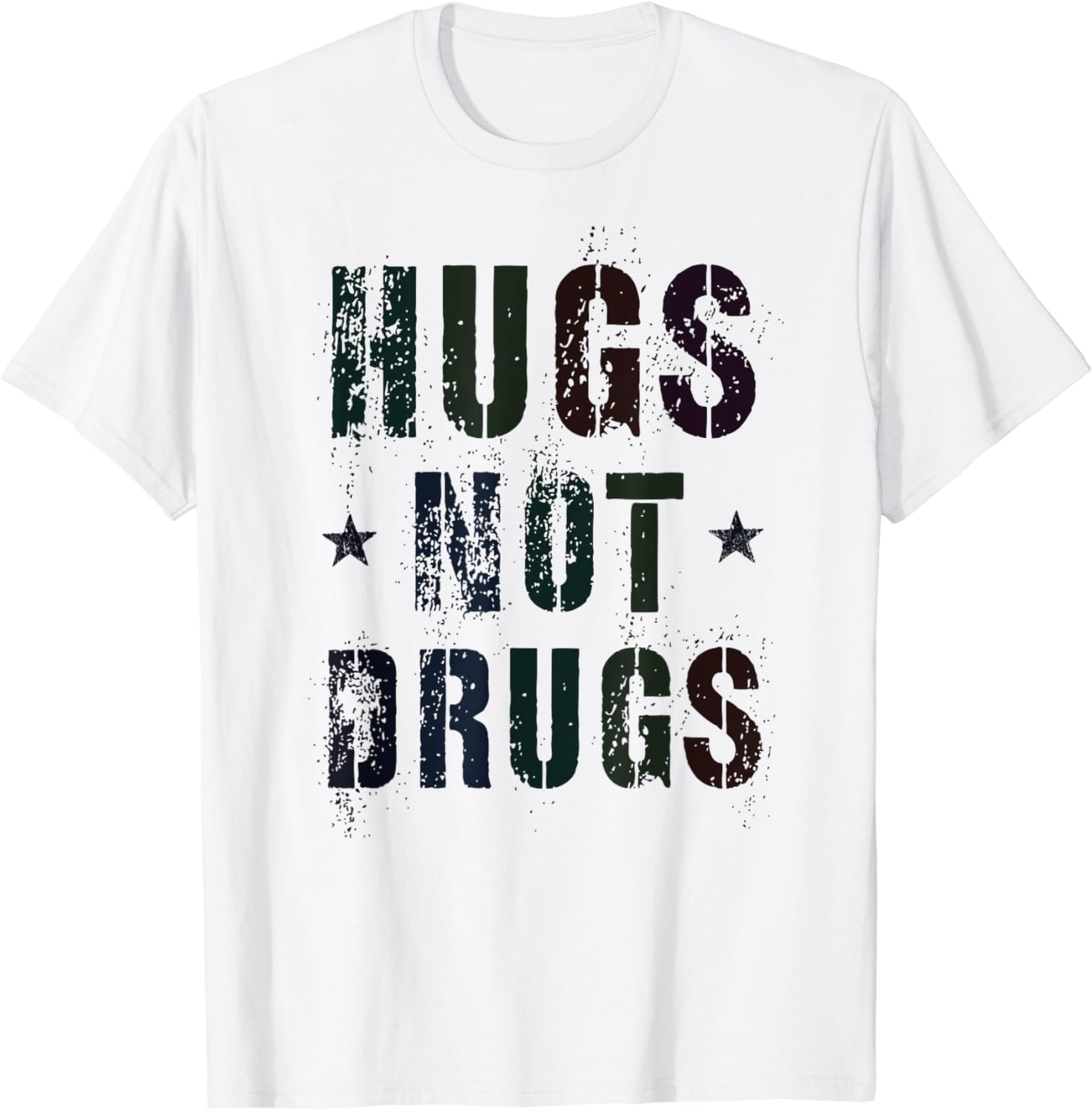 Support HUGS NOT DRUGS NA Clean Family Narcotics Recovery AA T-Shirt ...