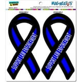 Support Law Enforcement Thin Blue Line Ribbon Police Automotive Car ...