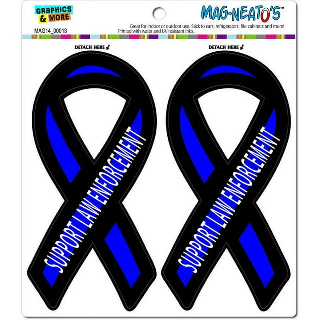 Support Law Enforcement Thin Blue Line Ribbon Police Automotive Car ...