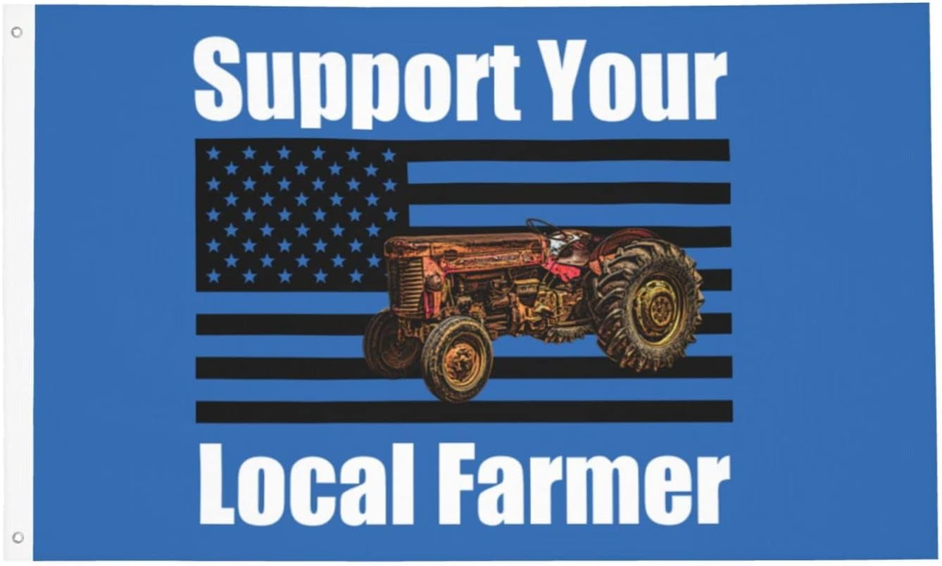 Support Your Local Farmer Banner With Metal Grommets Double Sided ...
