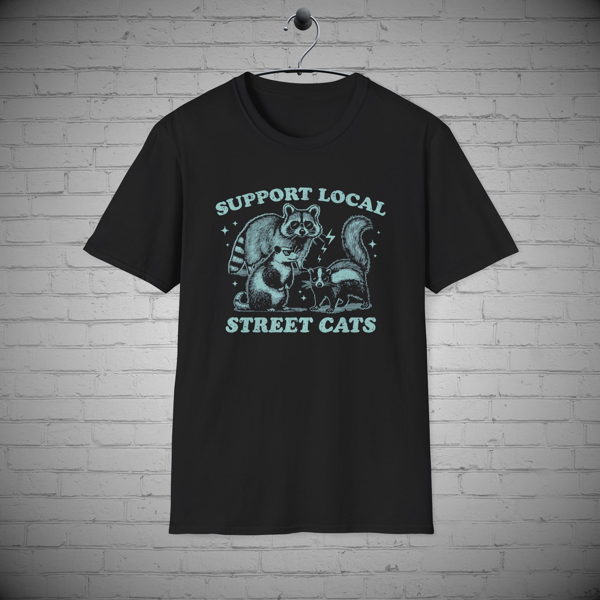Support Local Street Cats T-shirts, Funny Racoon tee, Cat Lovers shirt ...
