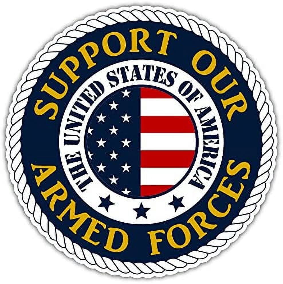 Support Our Armed Forces Support the Troops U.S.A Vinyl Bumper Sticker ...