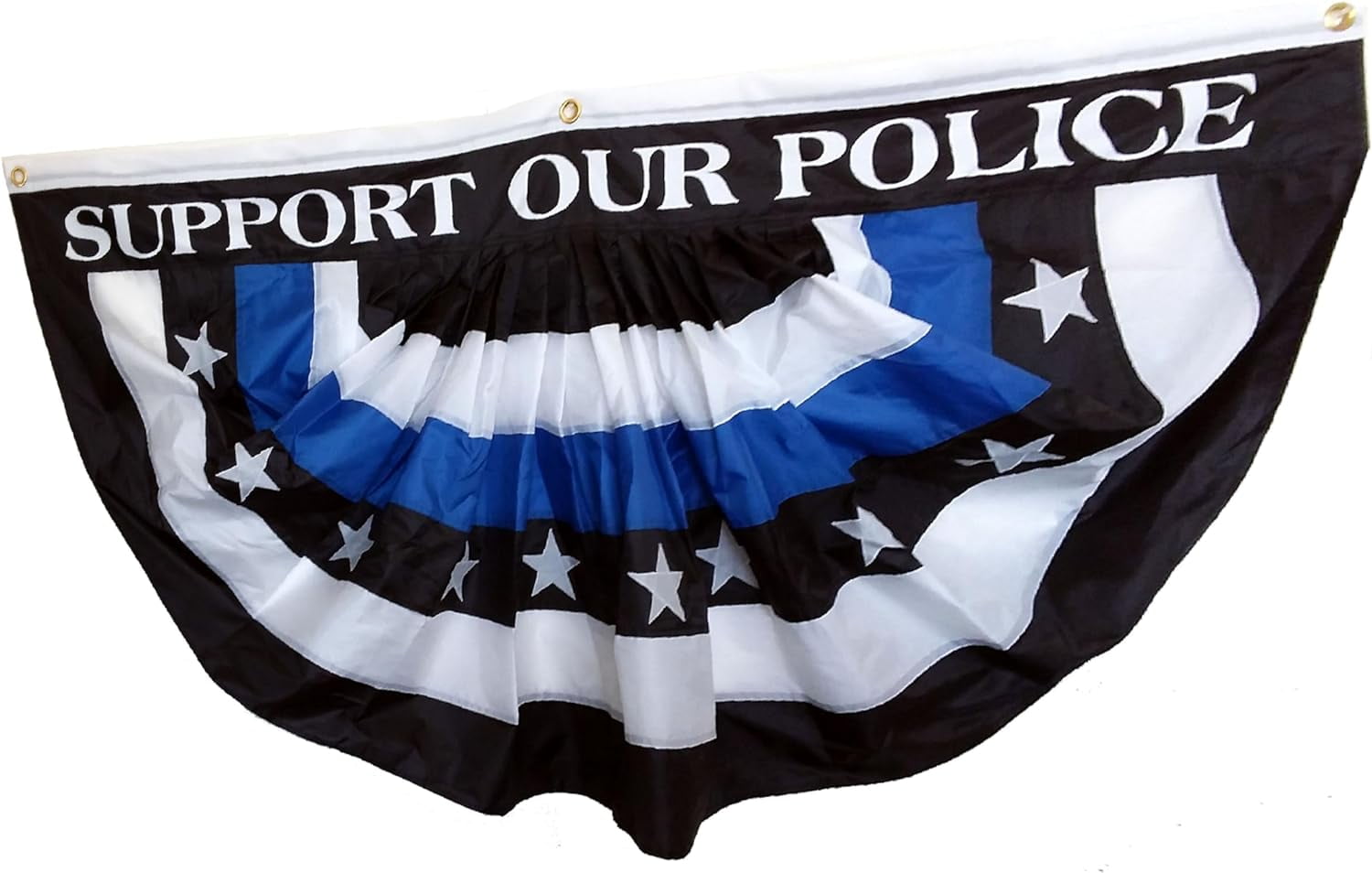 Support Our Police Bunting Flag - Large 3 ft by 6 ft, Thin Blue Line ...