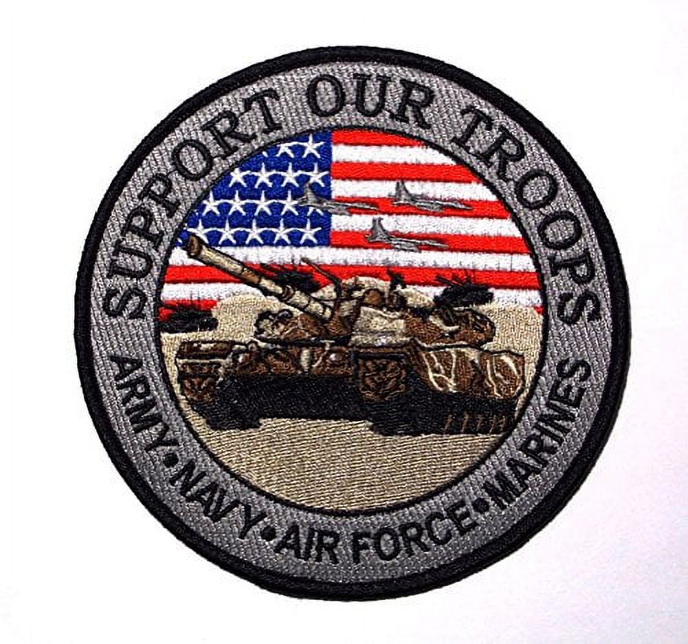 Support Our Troops Armed Forces Embroidered Military Patch Iron Sew ...