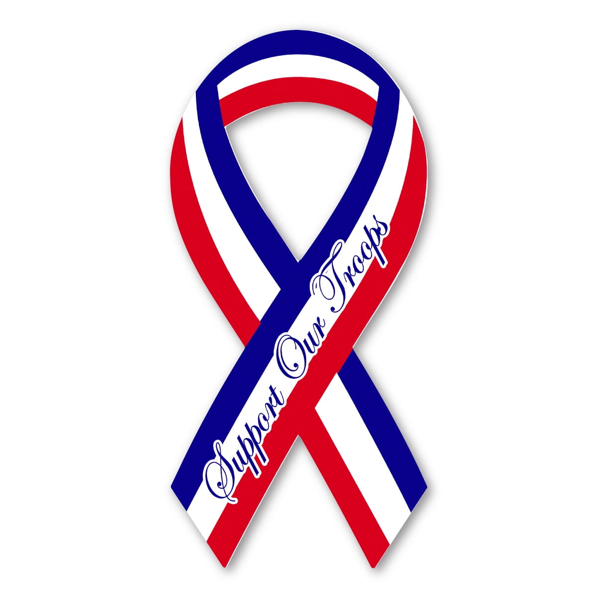 Support Our Troops Red, White, And Blue Ribbon Magnet - Walmart.com