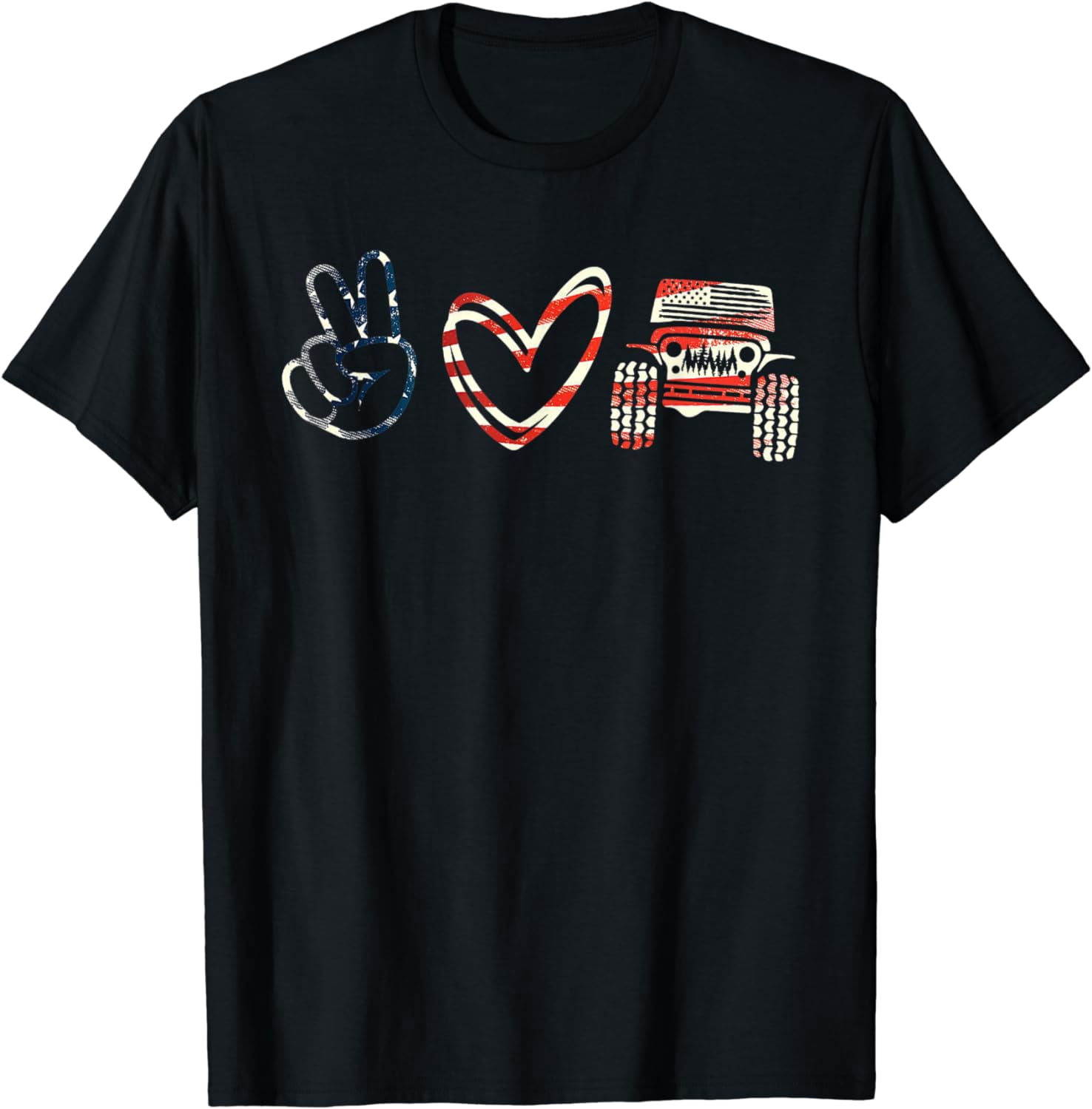 Support Peace Love Peace Love offroad T-Shirt - Walmart.com